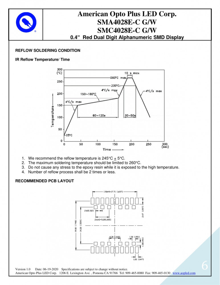 SMC4028 display datasheet page 6