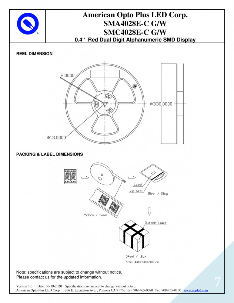 SMC4028 display datasheet page 7