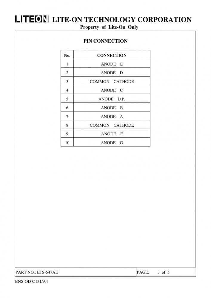 LTS-547AE datasheet page 4