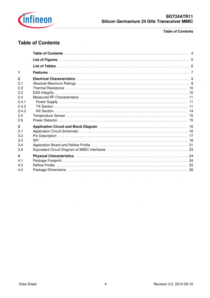 BGT24ATR11 datasheet page 4