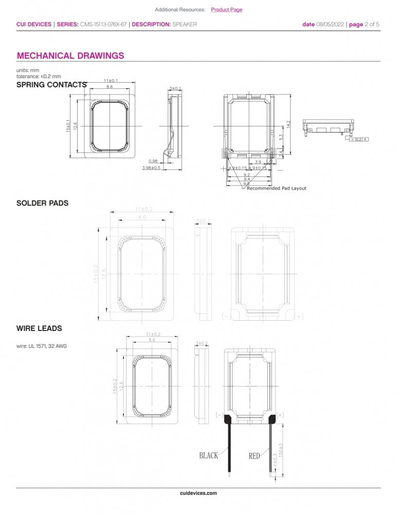 CMS-15113-076L100-67 datasheet page 2