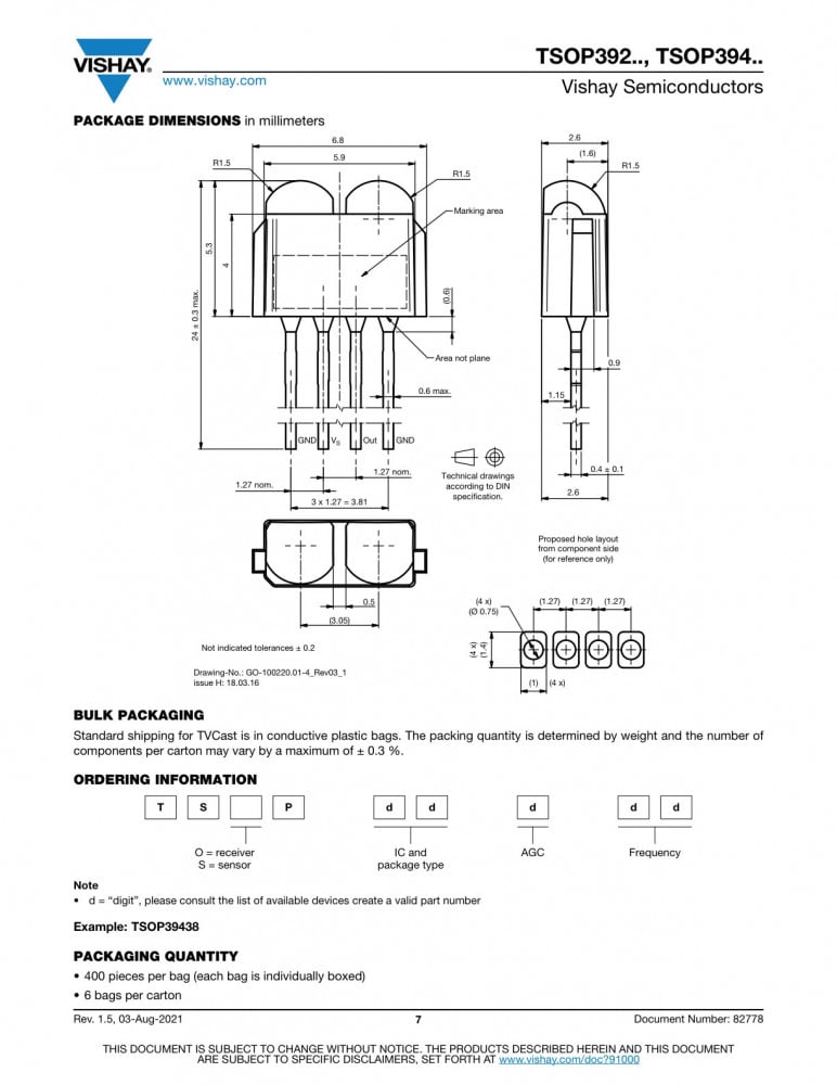 TSOP39236TR datasheet page 7