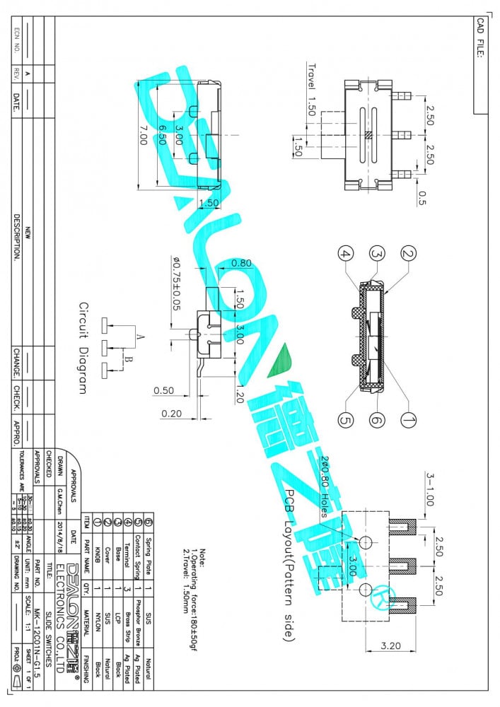 MK-12C01N-G1.5 technical document