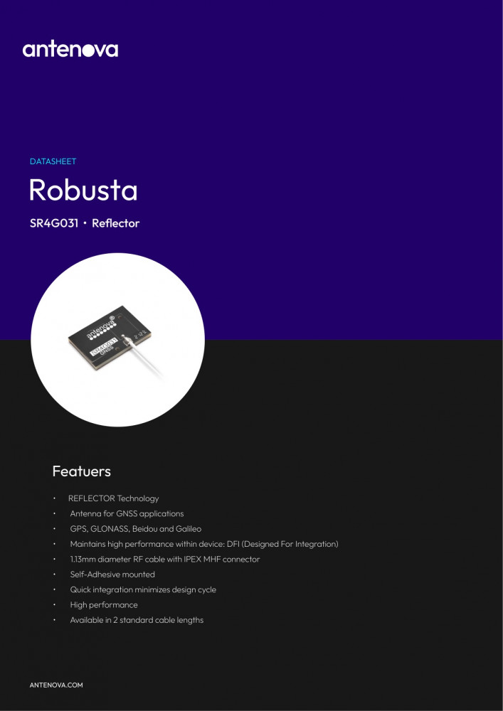 Robusta SR4G031 datasheet page 1