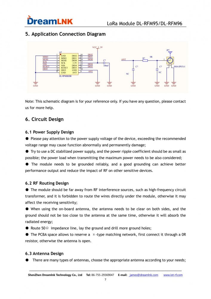 DL-RFM95 datasheet page 7