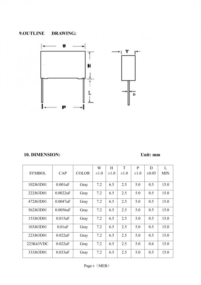 Jimson MEB specification page 7
