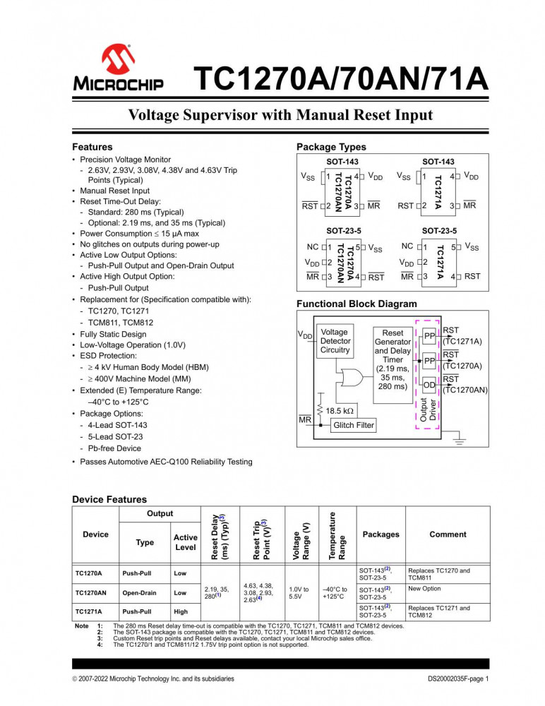 TC1270AN datasheet page 1