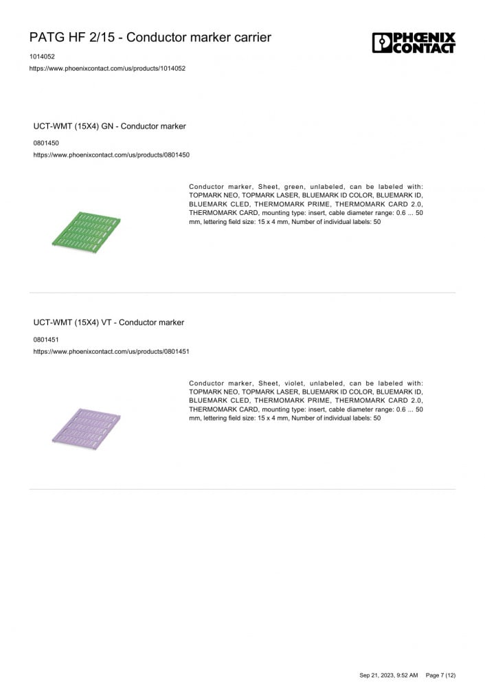 Phoenix Contact 1014052 documentation page 7