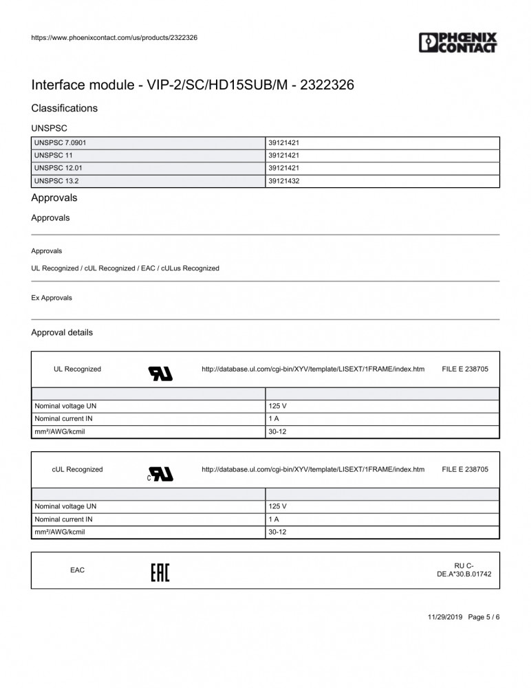 2322326 product documentation page 5