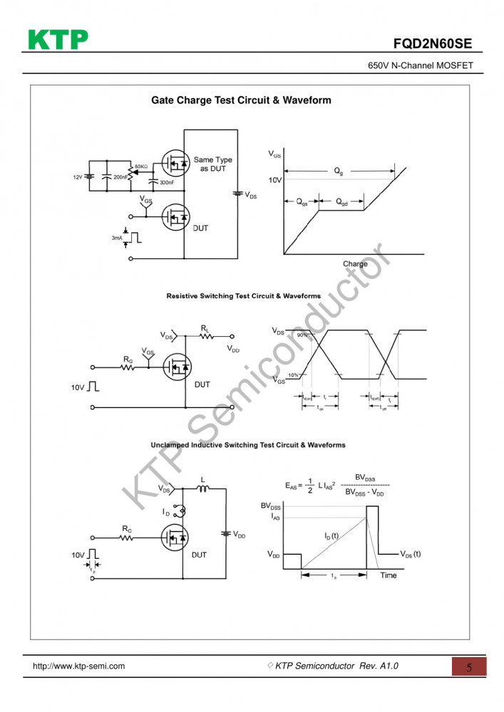 FQD2N60SE datasheet page 5