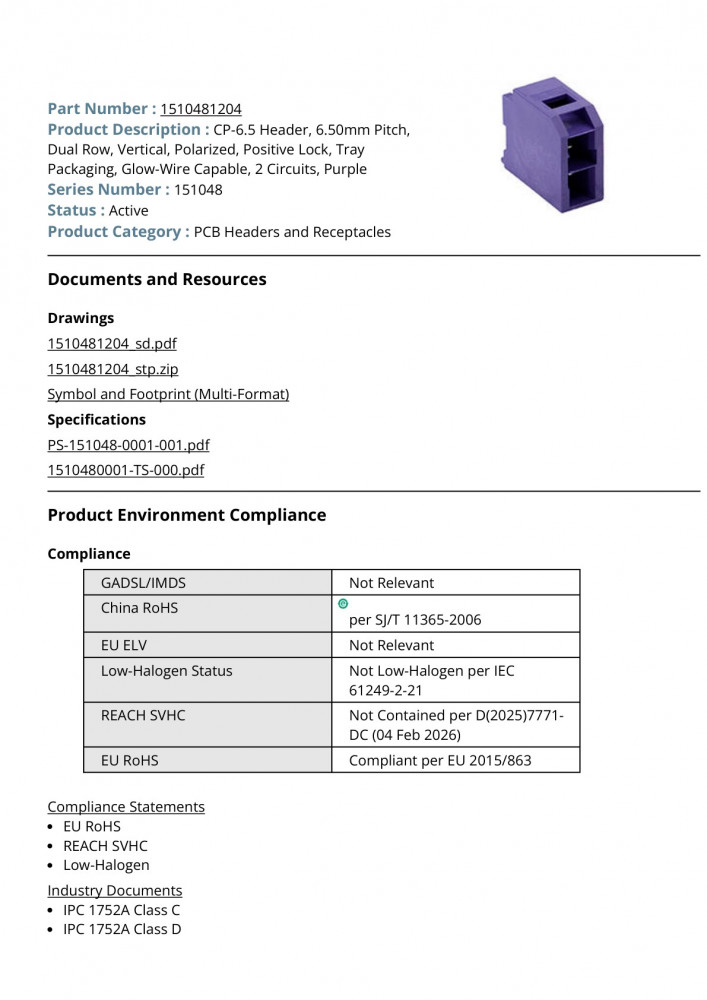 CP 6.5 connector technical document page 1