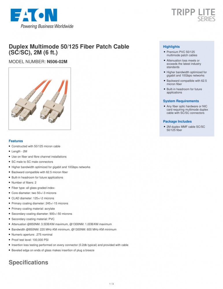 N506-02M technical document page 1
