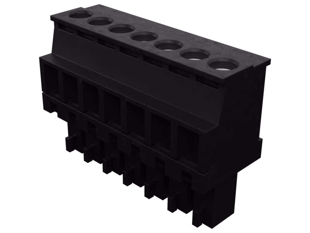3.81mm Pitch Eurostyle Vertical Plug, with Reverse Imprinting, Front Wire Entry, Gold (Au) Plated, Black, 7 Circuits for sale