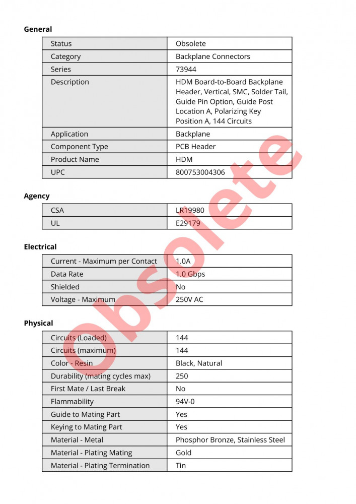 MOLEX 739447001 technical document image, page 2