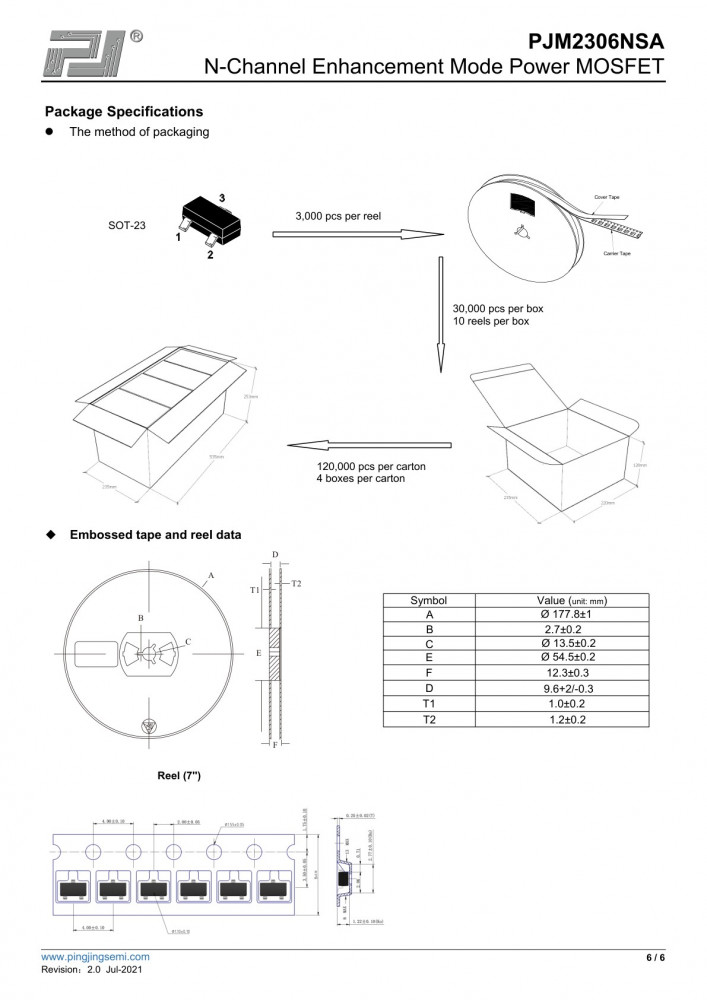 PJM2306NSA datasheet page 7