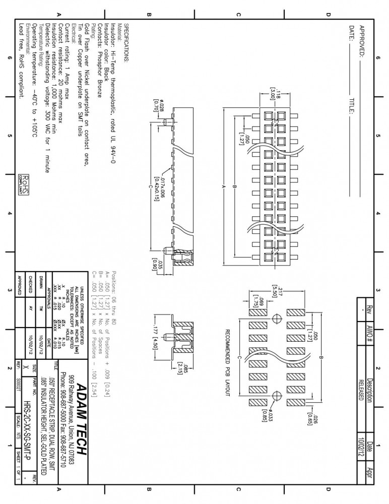 HRS-2C-16-SG-SMT-P technical document preview