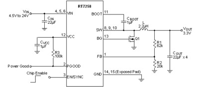 RT8287 - 3A, 21V 500kHz Synchronous Step-Down Converter