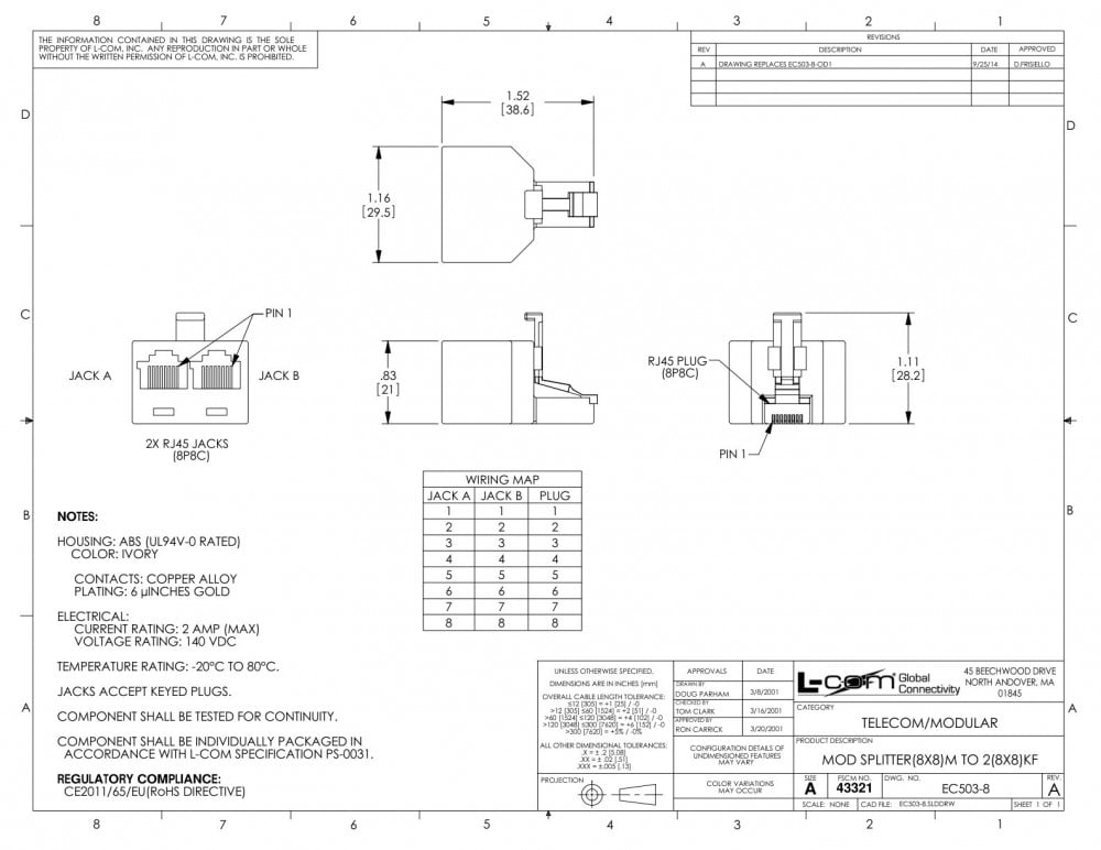 L-com EC503-8 technical document preview