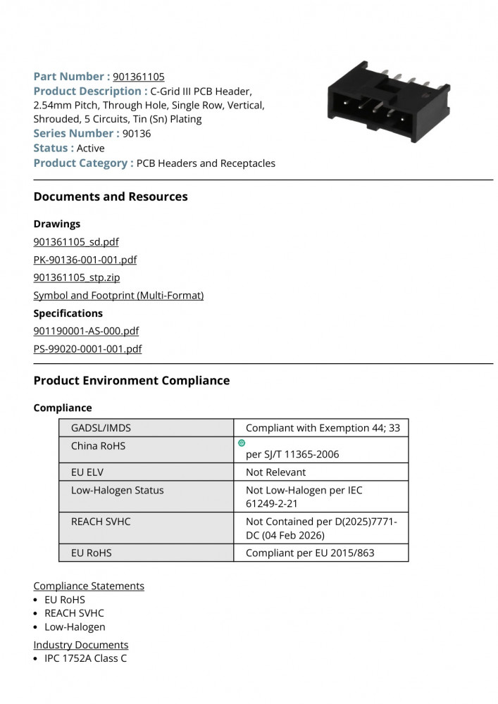 901361105 technical document preview, page 1