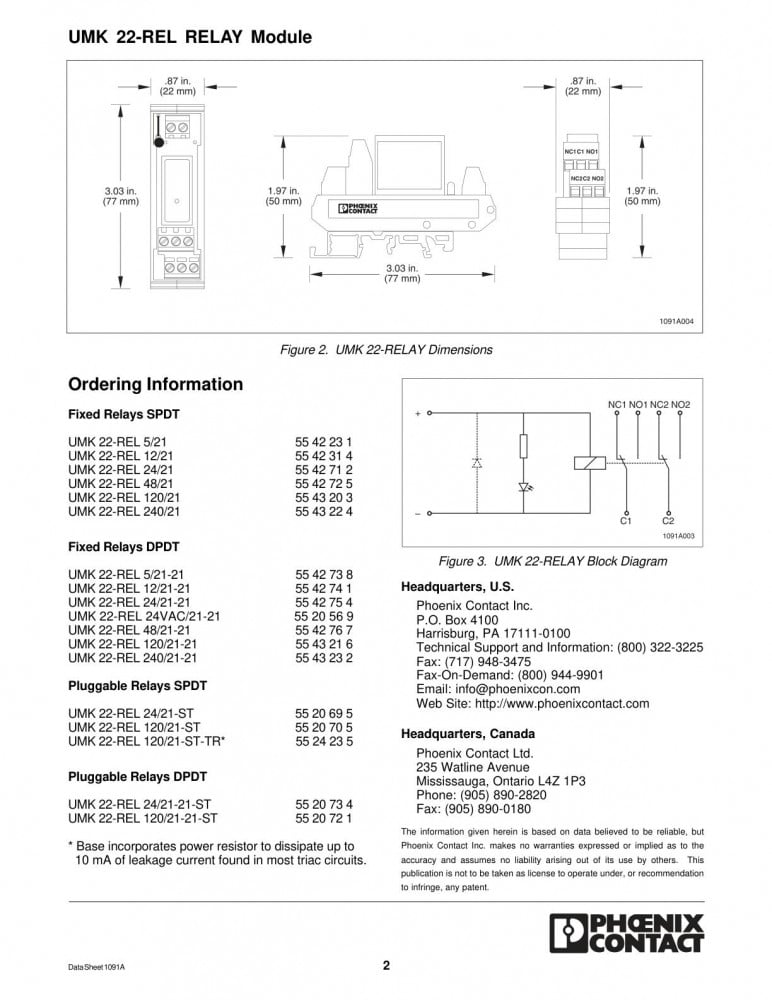 Phoenix Contact UMK 22-RELAY datasheet page 2