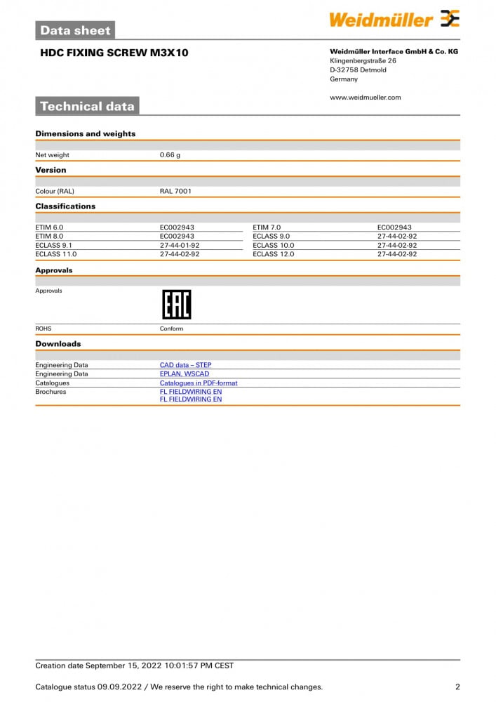 WEIDMULLER 1029510000 technical document page 2