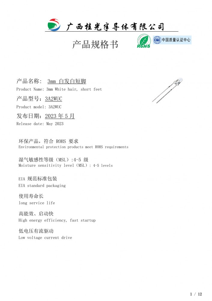 3A2WUC datasheet page 1