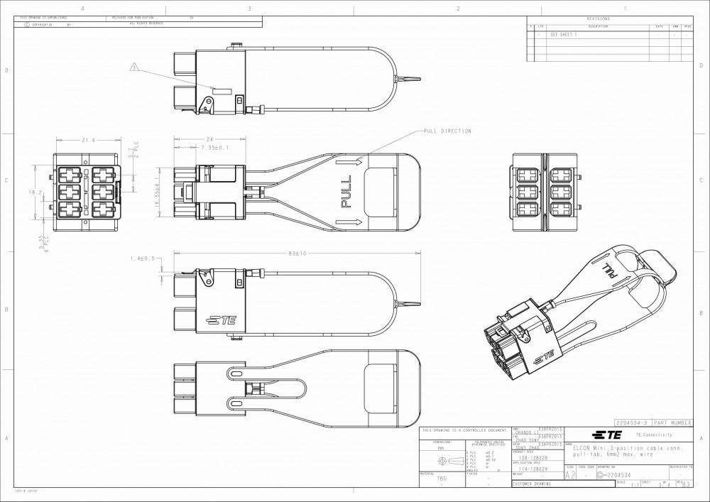 TE Connectivity 2204534-1 drawing page 3