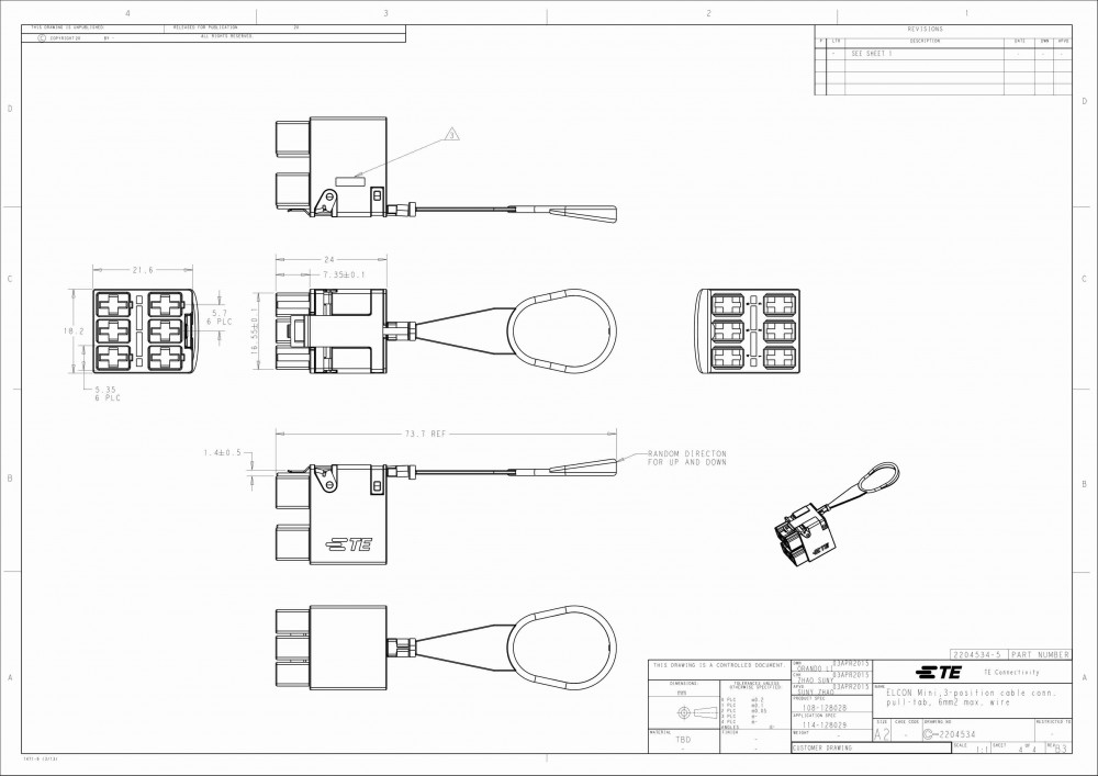 TE Connectivity 2204534-1 drawing page 4