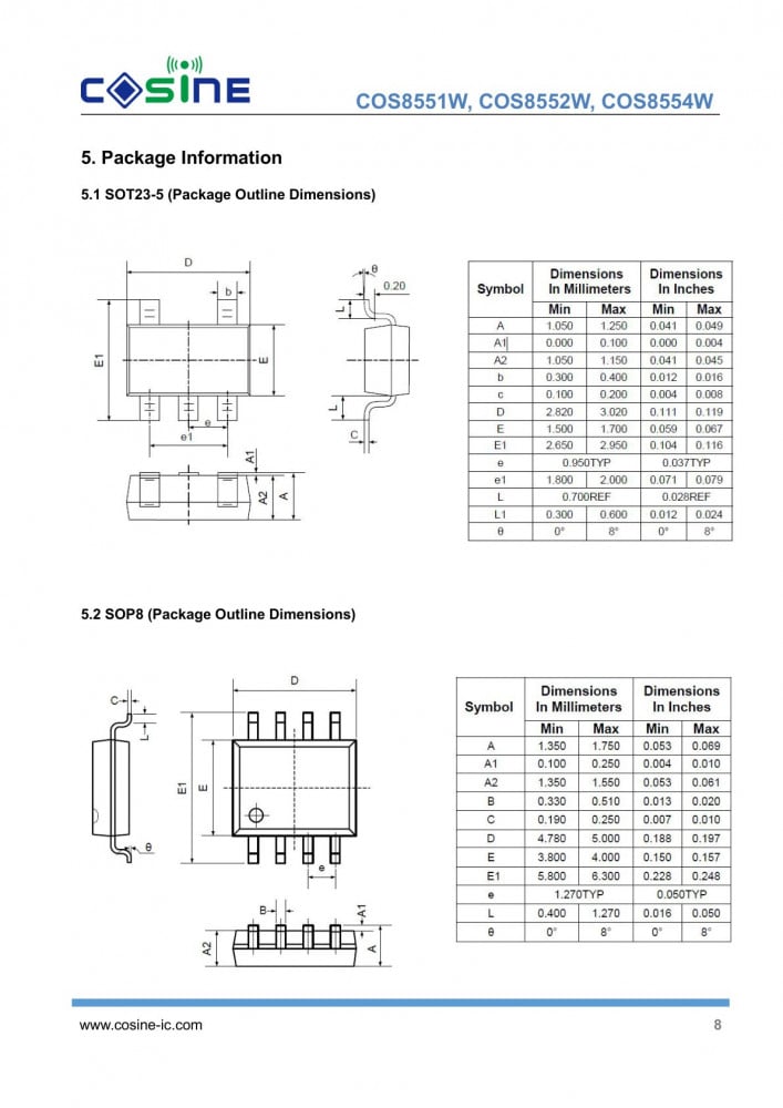 COS8552W datasheet page 8