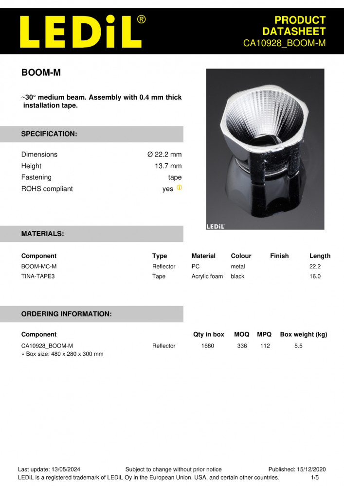 CA10928_BOOM-M product document, page 1