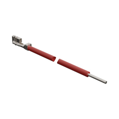 Pre-Crimped Lead Micro-One Female-to-Pigtail, Matte Tin Plating, 450.00mm Length, 26 AWG, Red for sale