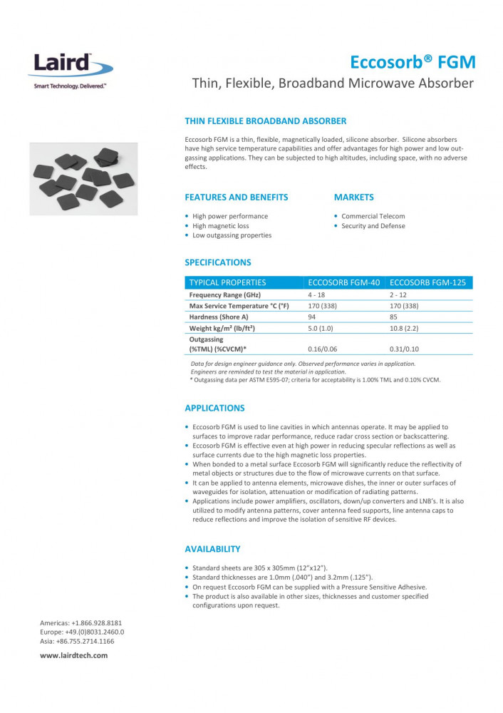 Laird Eccosorb FGM technical document page 1