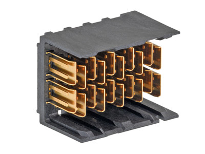 Impel 90 Ohm 6 Pair Orthogonal Direct Right-Angle Header, with Dust Cover, 2.35mm Pitch, Unguided, 12 Columns, 144 Circuits, 5.50mm Pin Length, 4.40mm Max Board Thickness