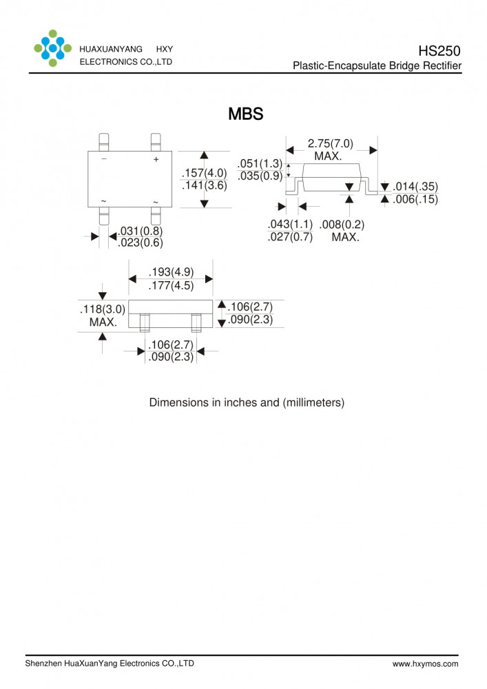 HS250 datasheet page 3