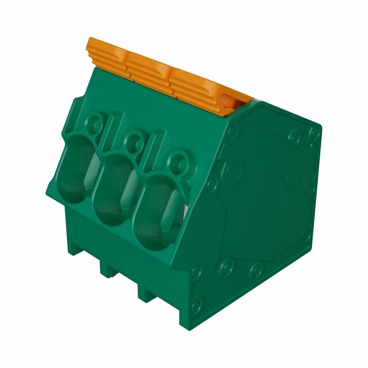7.50mm Pitch Lever Activated Fixed Mount PCB Terminal Block, 35° Wire Entry, Left Front Terminal, 3 Circuits for sale