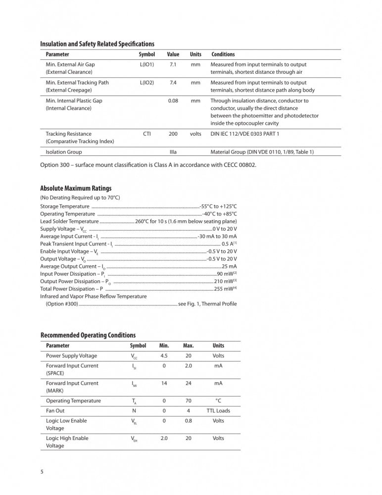 HCPL-4200 datasheet page 5