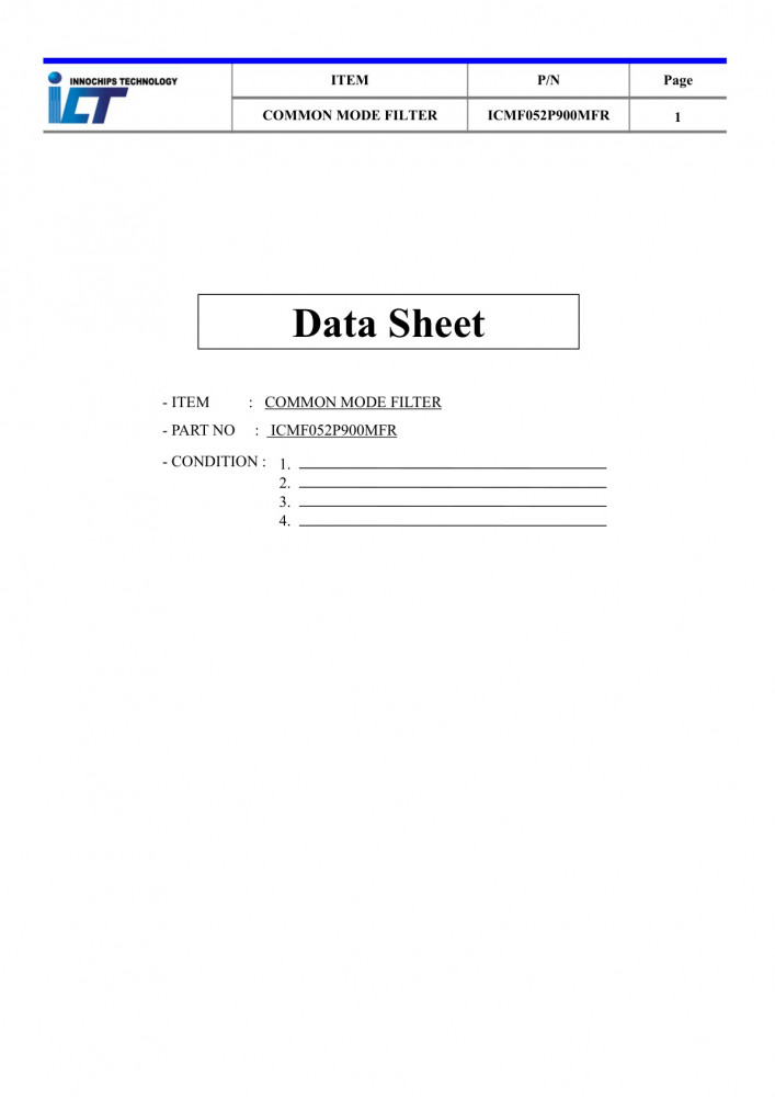 ICMF052P900MFR datasheet page 1