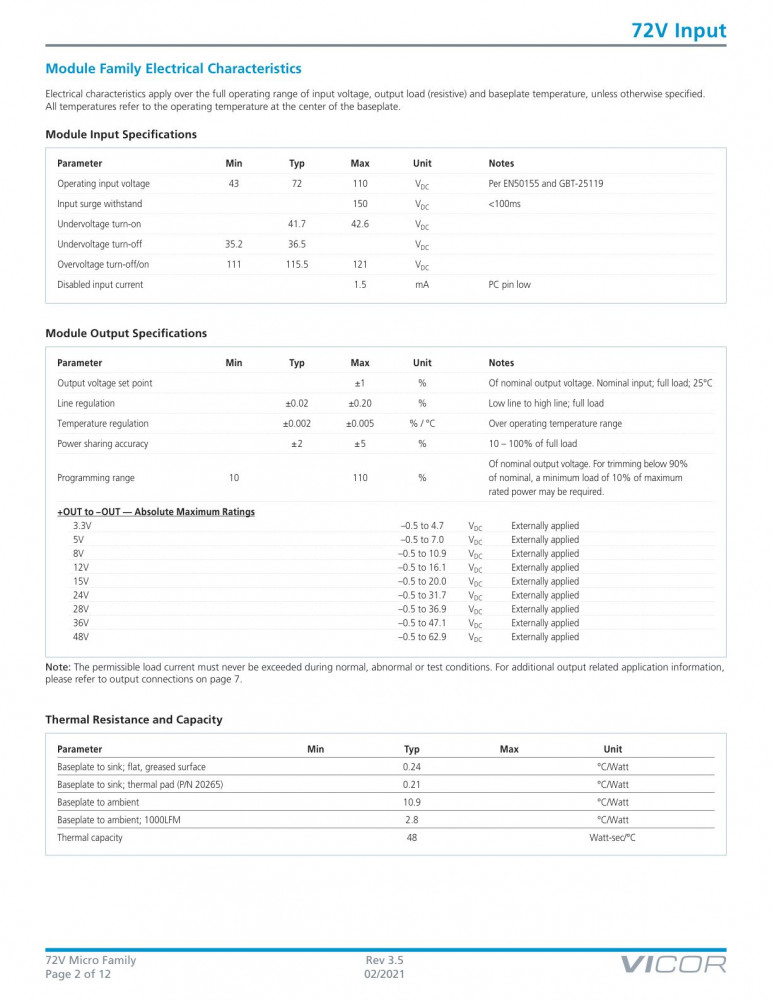 VICOR technical document preview, page 2