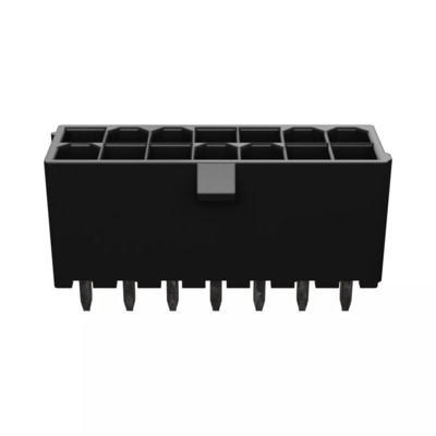 Mini-Fit Jr. Header, Dual Row, Vertical, without Snap-in Plastic Peg PCB Lock, 14 Circuits, PA Polyamide Nylon 6/6 94V-2, Gold (Au) Plating, Glow-Wire Capable for sale