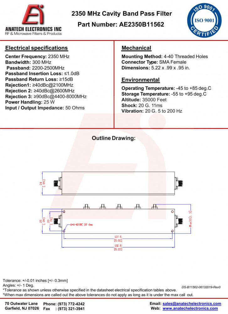 AE2350B11562 technical document page 1