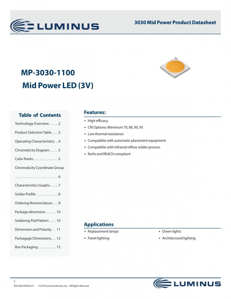 Supplied technical document, page 1