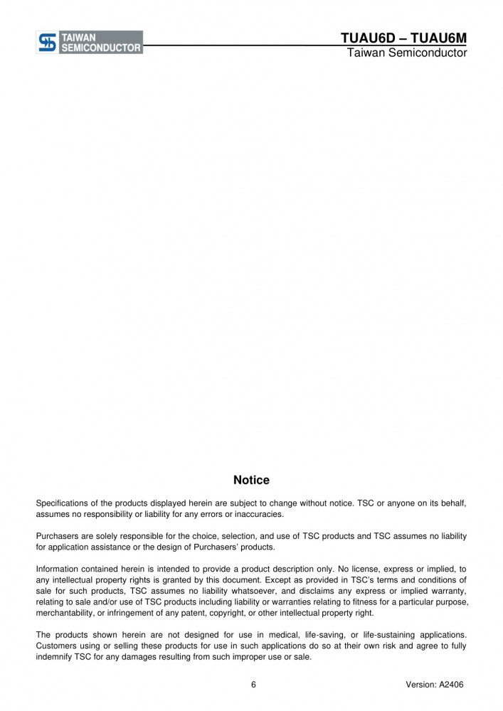 TUAU6G datasheet page 6