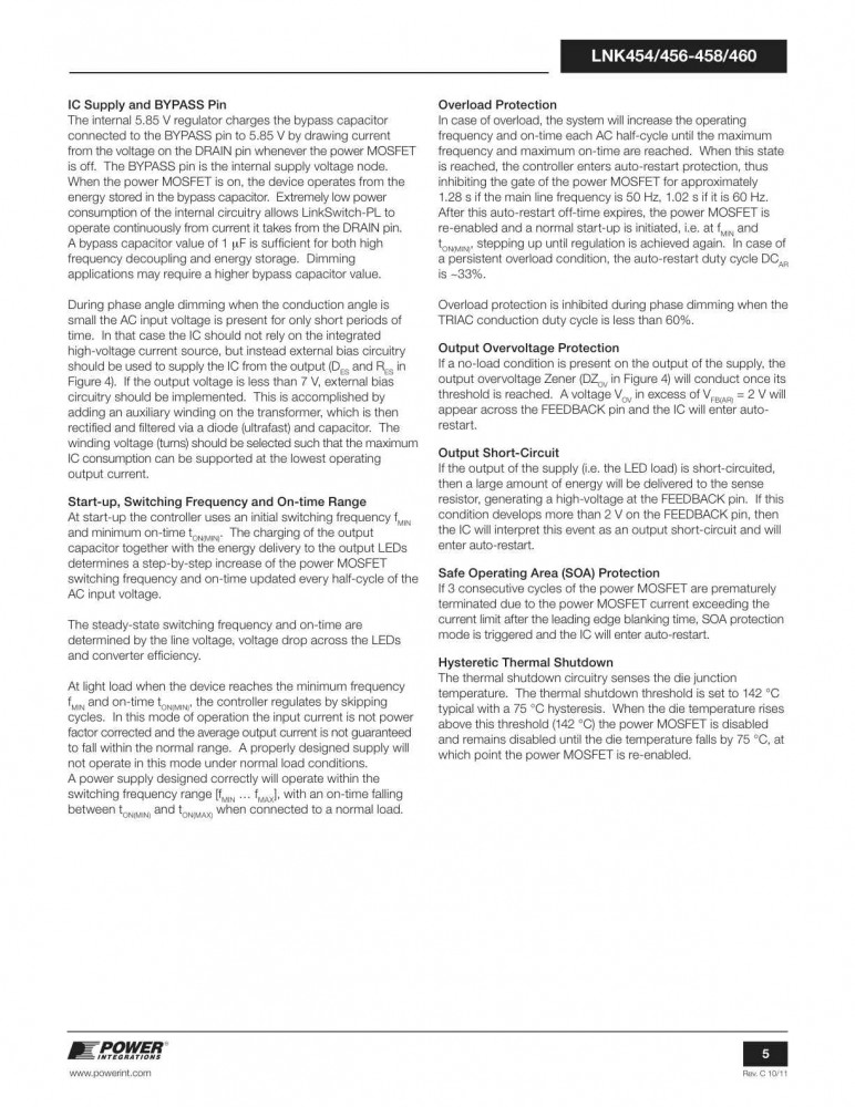 LNK457VG technical document page 5