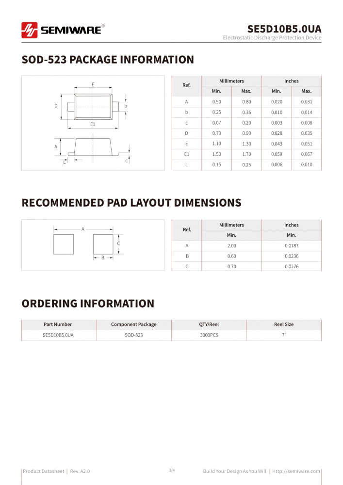 SE5D10B5.0UA datasheet page 3