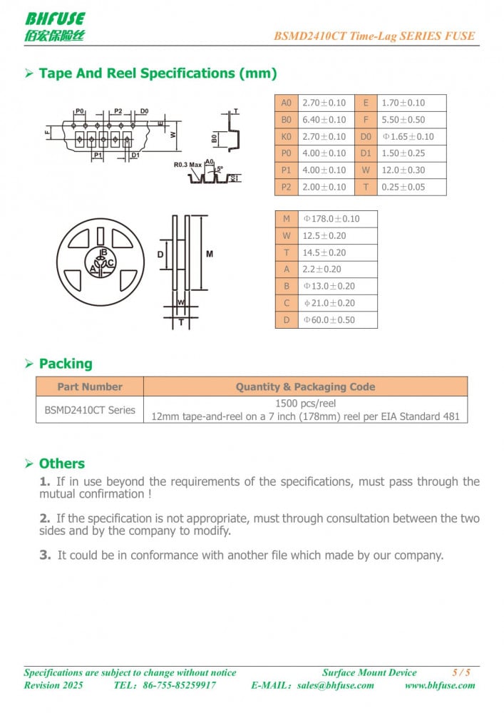 BSMD2410C series datasheet page 5