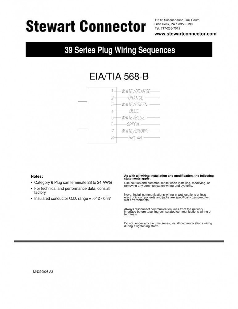 Bel Fuse 39 Series plug wiring sequence page 2