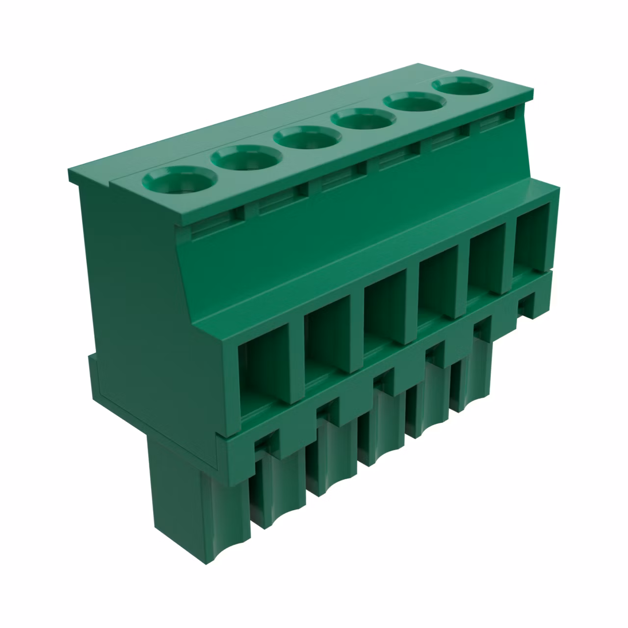 3.81mm Pitch Eurostyle Vertical Plug, with Reverse Imprinting, Rear Wire  Entry, Green Housing, Gold (Au) Plated, 6 Circuits for sale