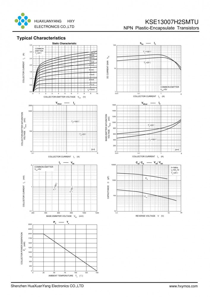 KSE13007H2SMTU-HXY technical document page 2