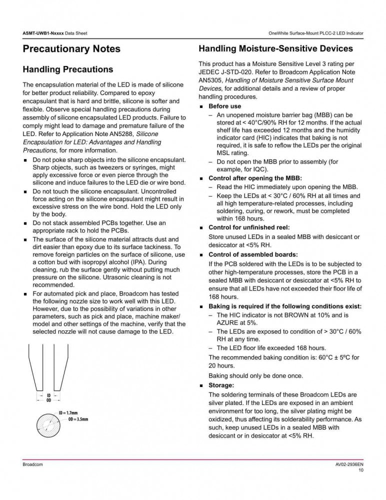 ASMT-UWB1-NX3G2 datasheet page 10