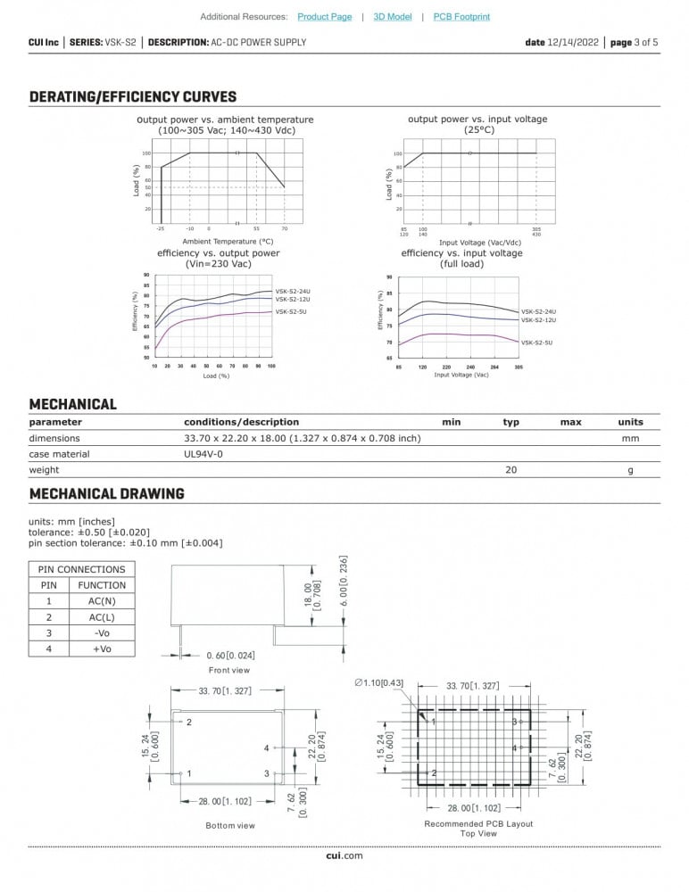 CUI VSK-S2-12U datasheet page 3